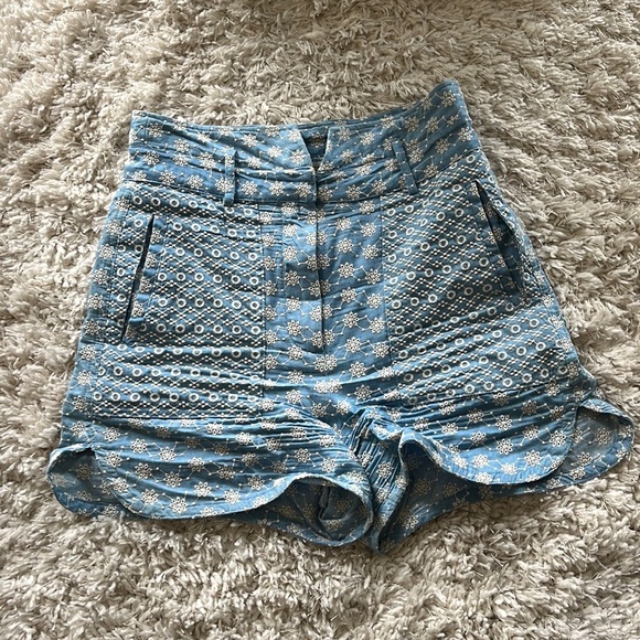 Zara | Shorts | Zara Blue High Rise Short | Poshmark